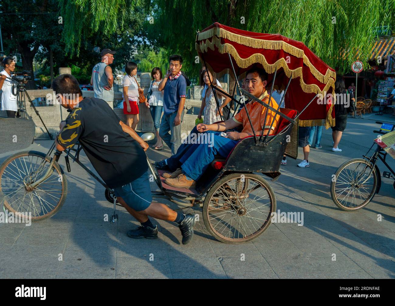 Beijing, CHINA- Crowd People, Old Neighborhoods Street Scene- Hutongs ...