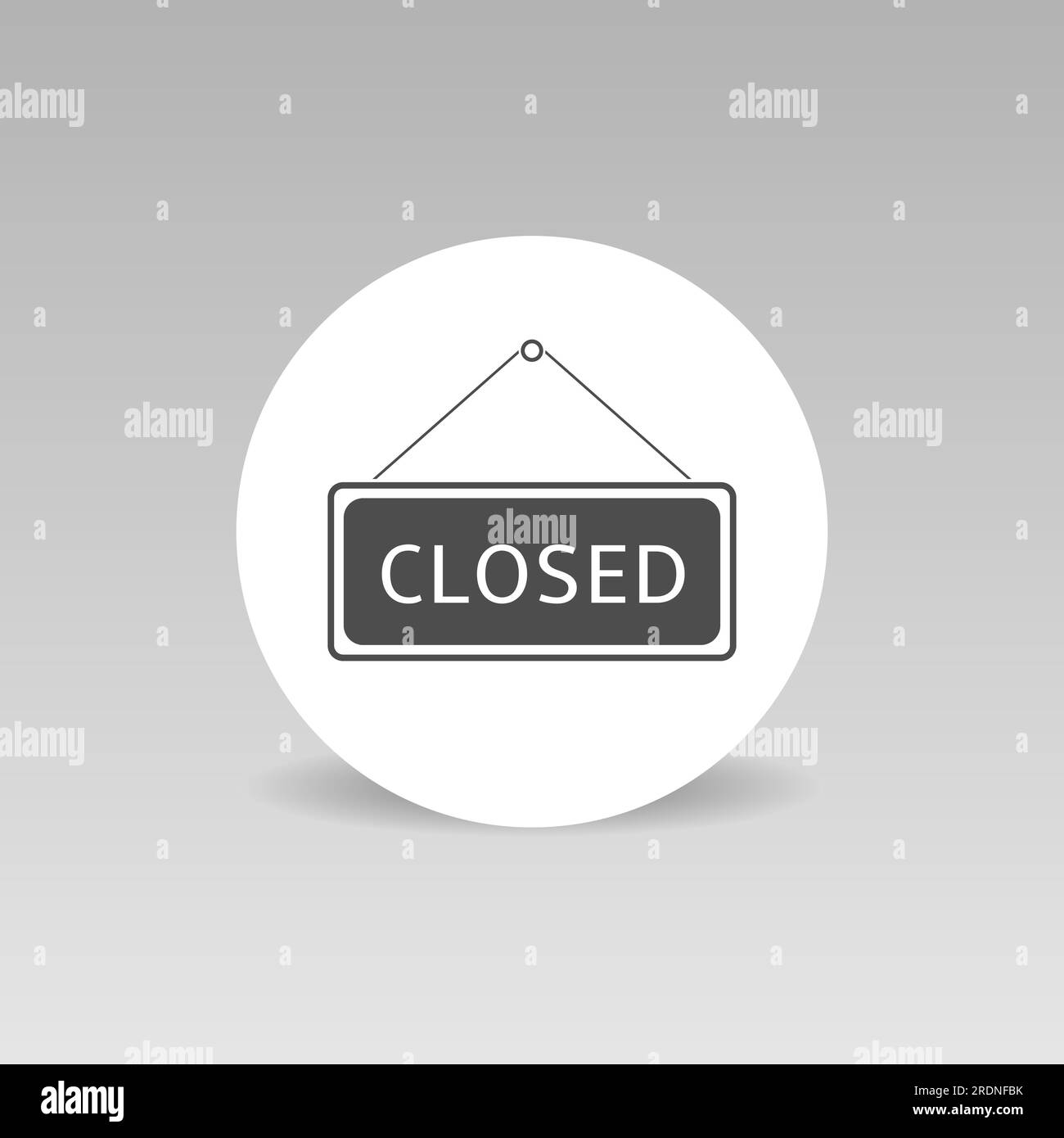 Closed Hanging sign template isolated. Vector illustration Stock Vector ...