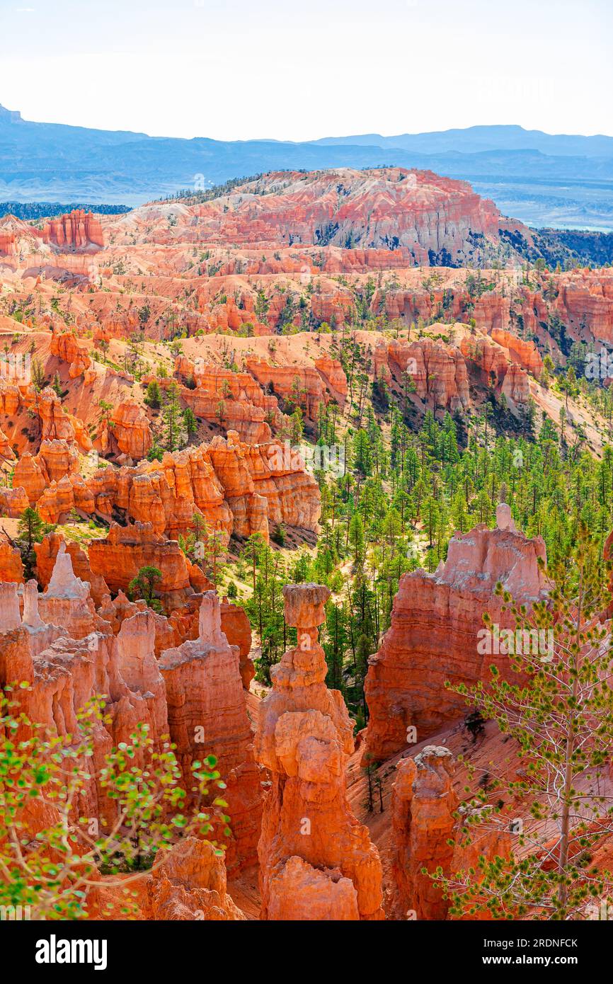Nature scene showing beautiful hoodoos, pinnacles and spires rock ...