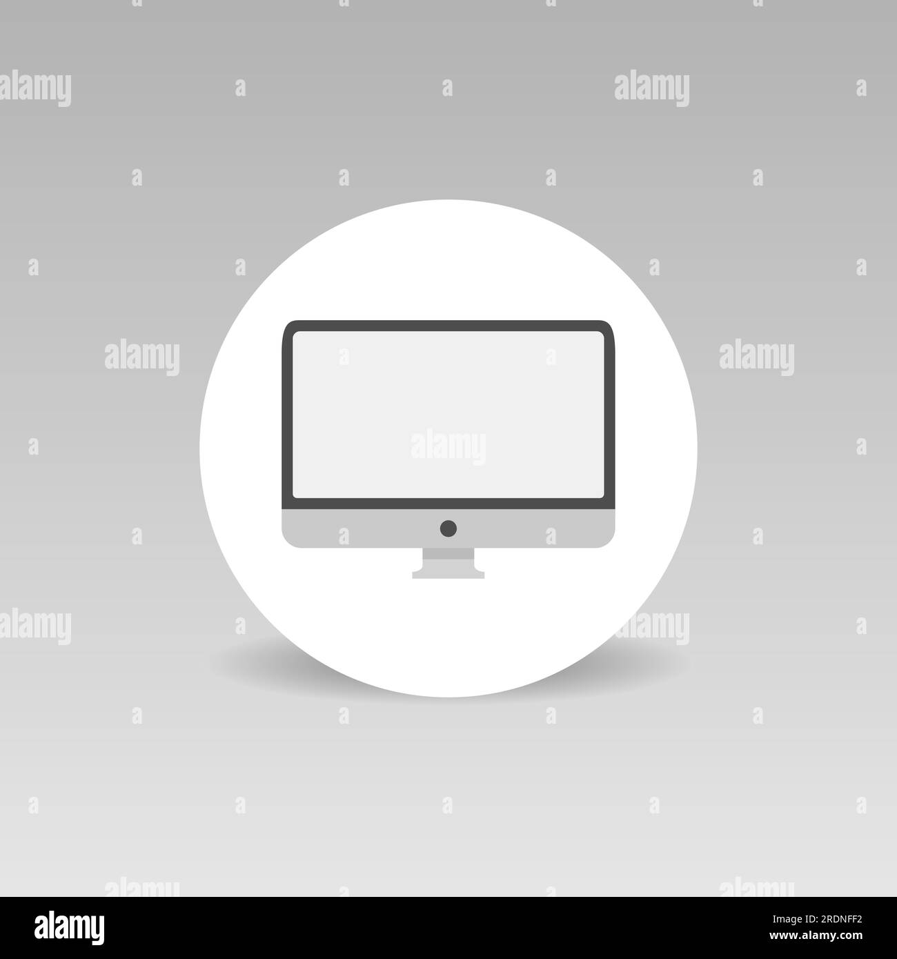 Computer display monitor icon isolated. Vector illustration Stock ...