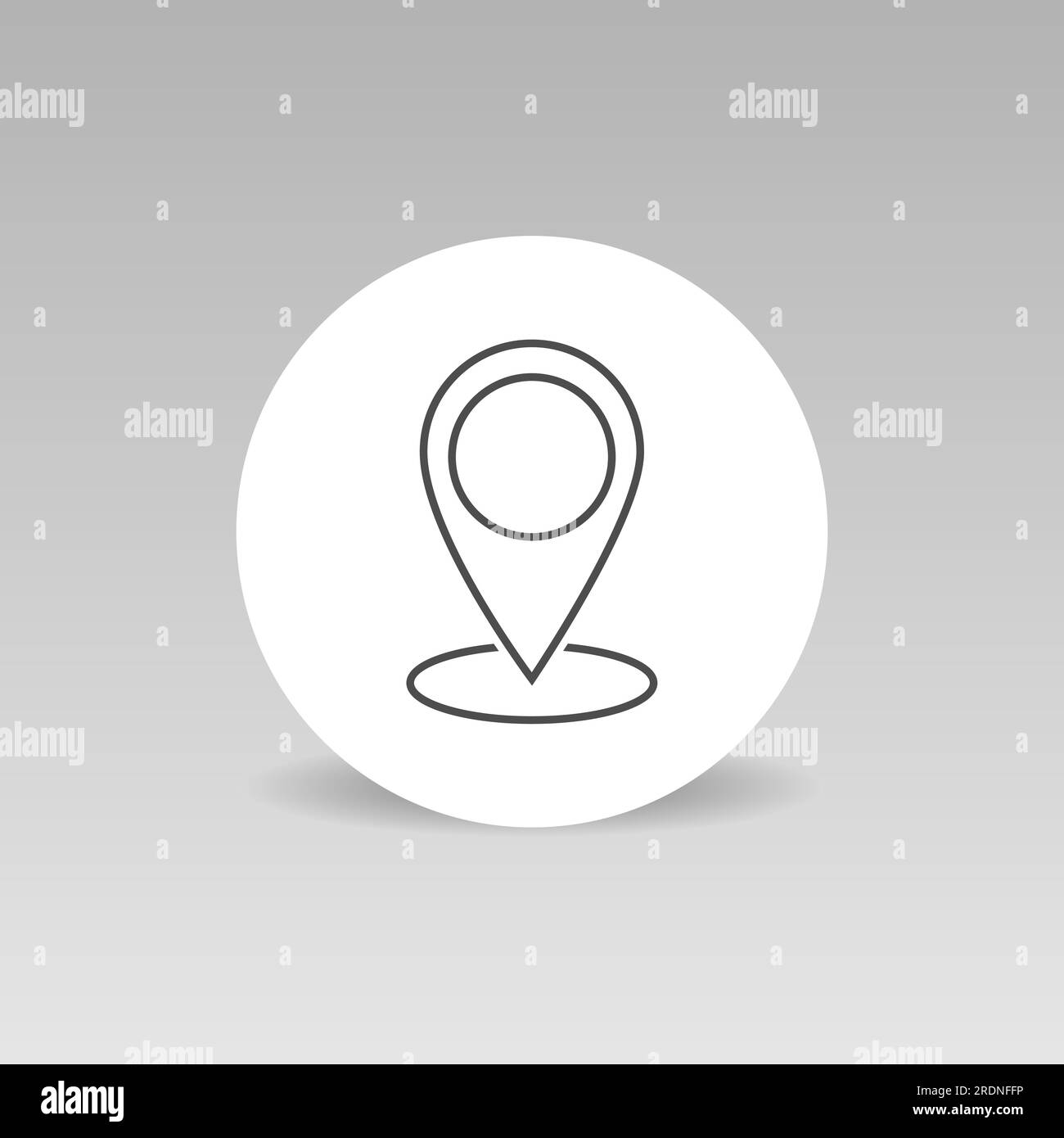 Outline Map pin icon. Location mark thin line sign, destination symbol ...