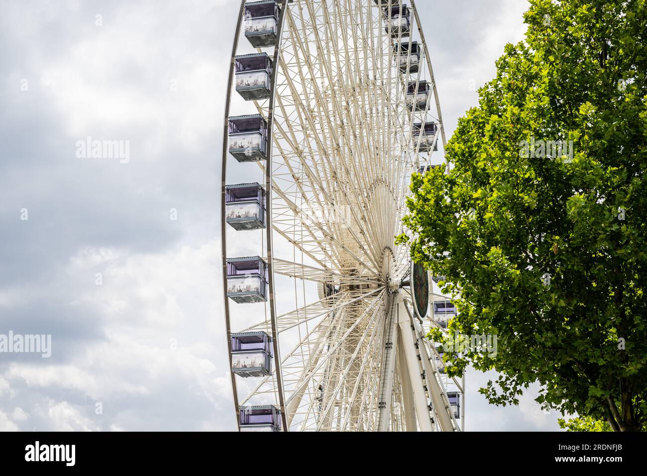 Paderborn, Germany. 22nd July, 2023. A Ferris wheel stands at the ...