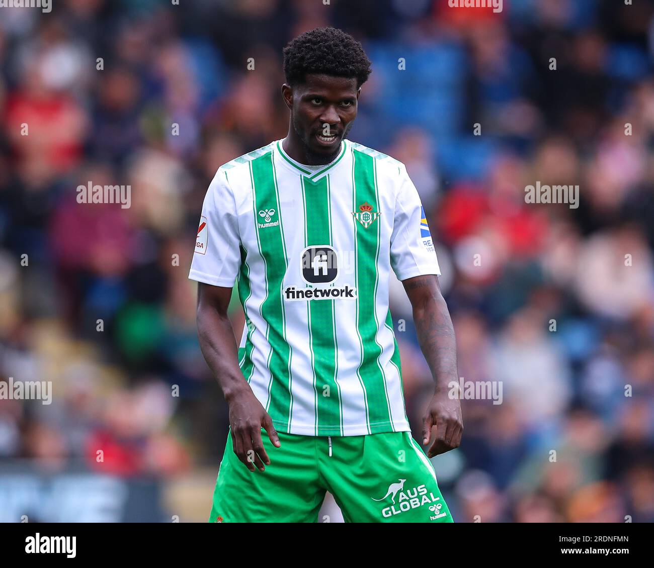 Paul Akouokou #4 of Betis during the Pre-season friendly match Real ...