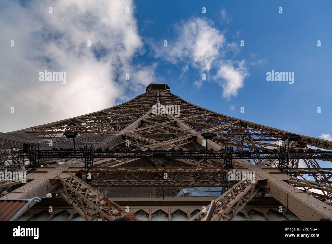 Paris, France - JAN 20, 2022: Detail from the iconic Eiffel Tower ...