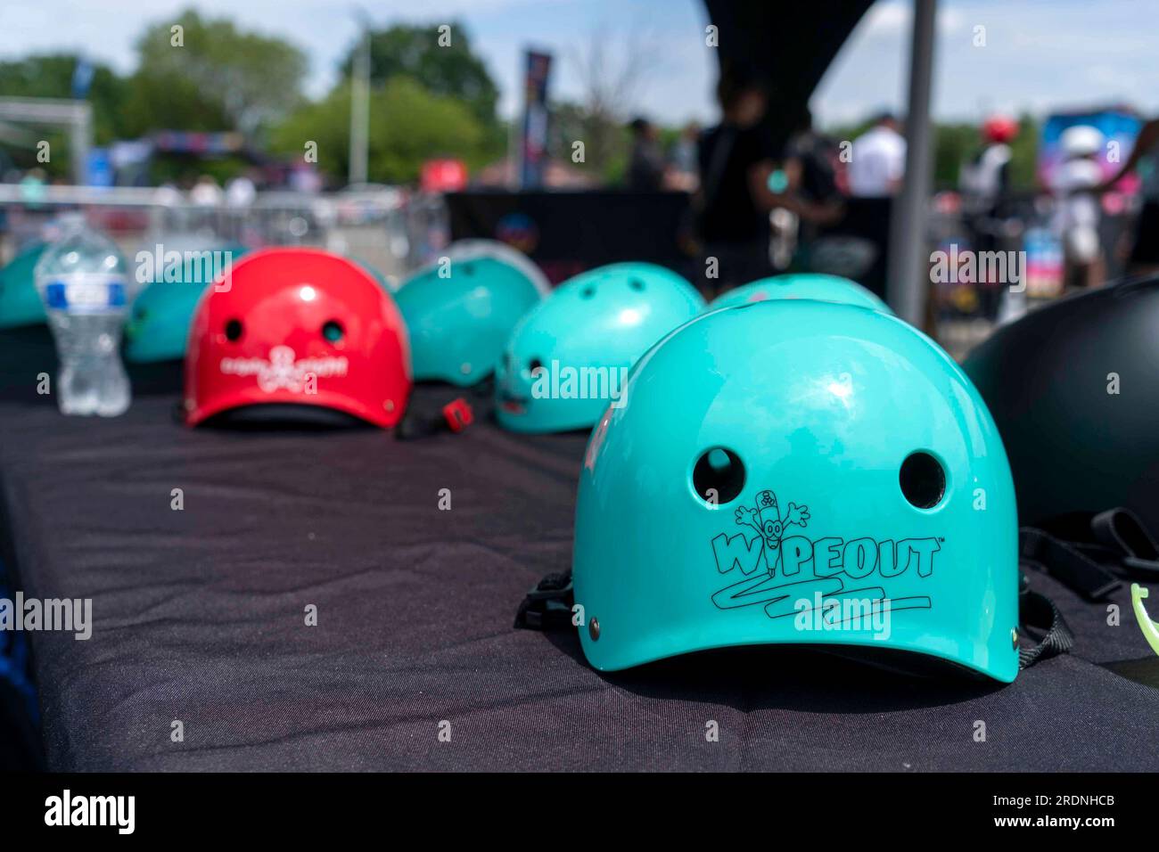 Washington, United States. 22nd July, 2023. Helmets are available for ...