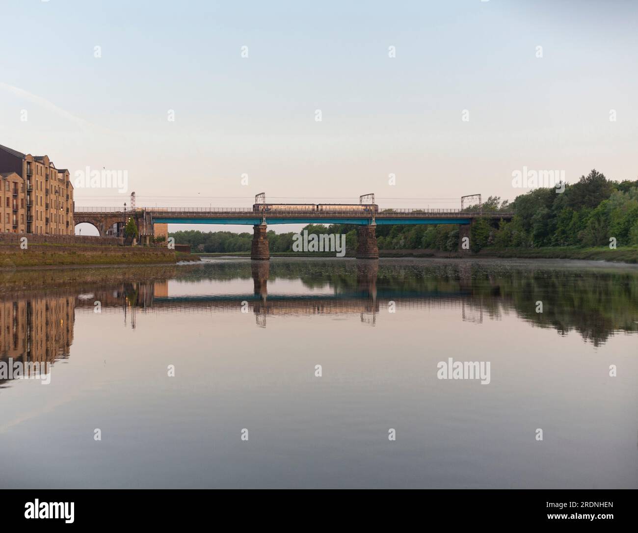 Northern Rail class 156 sprinter train crossing Carlisle Bridge ...