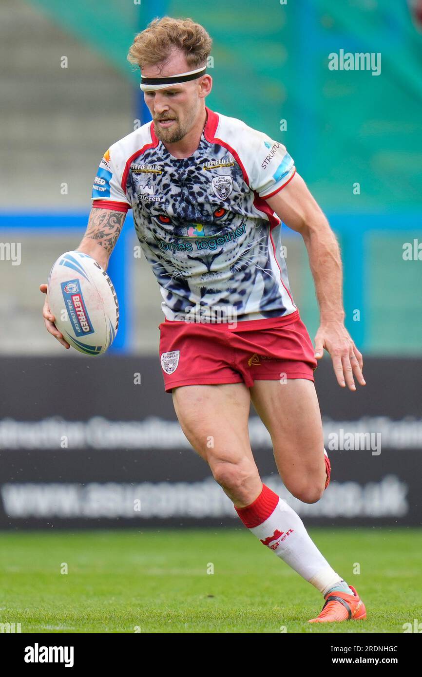 Nathan Wilde #25 of Leigh Leopards during the Betfred Challenge Cup ...