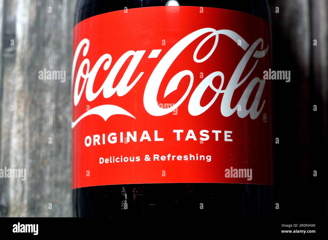 Cairo, Egypt, July 18 2023: Coca-Cola, or Coke plastic bottle, The Coca ...