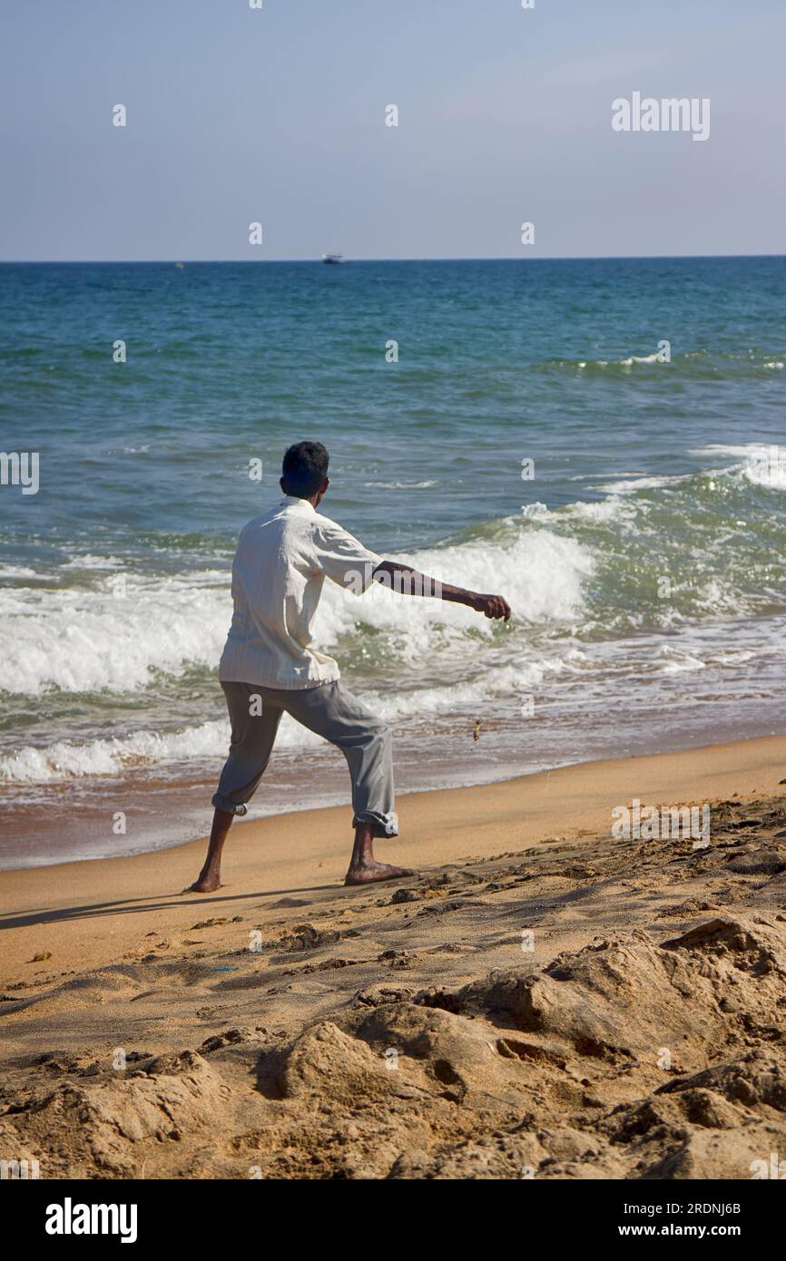 India, Puducherry - January 30, 2016: Daily life of India 13. Classic ...