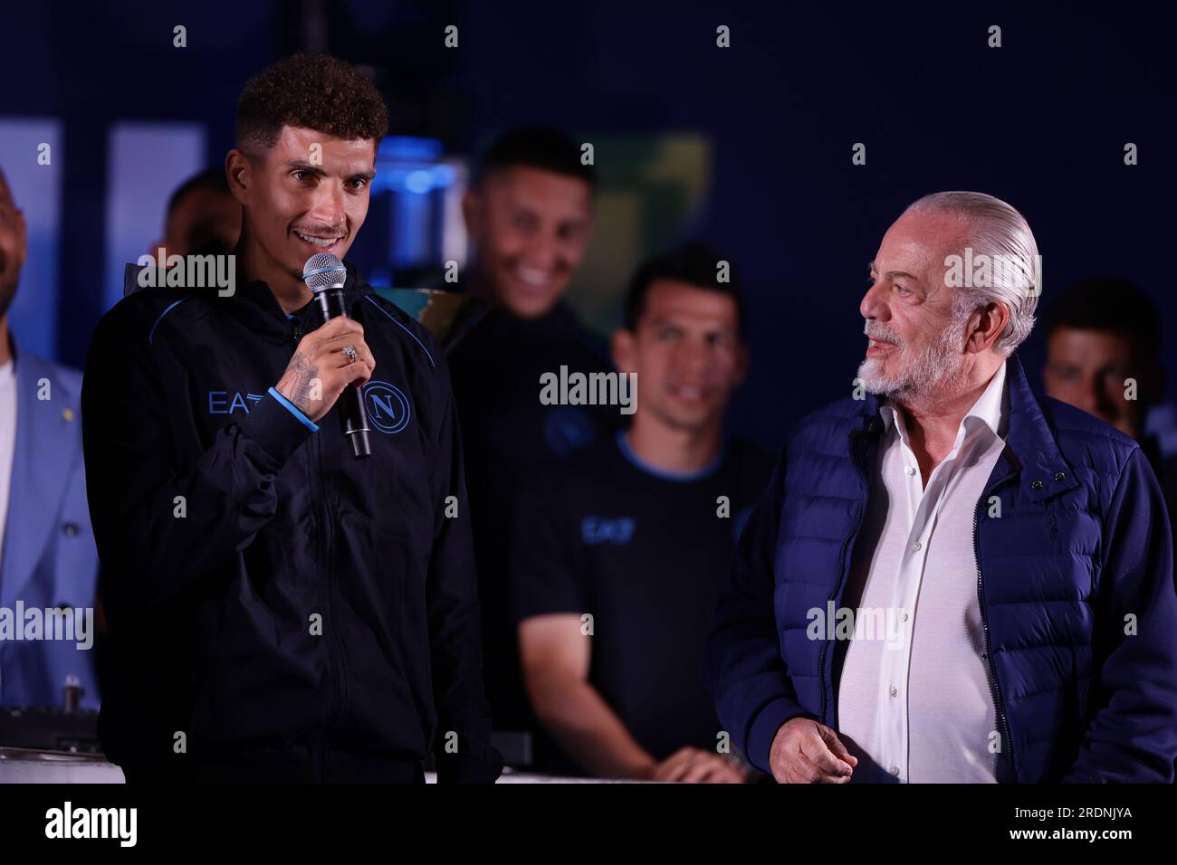SSC Napoli's Italian president Aurelio De Laurentiis and SSC Napoli's ...