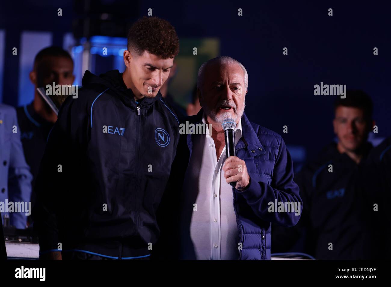 SSC Napoli's Italian president Aurelio De Laurentiis and SSC Napoli's ...