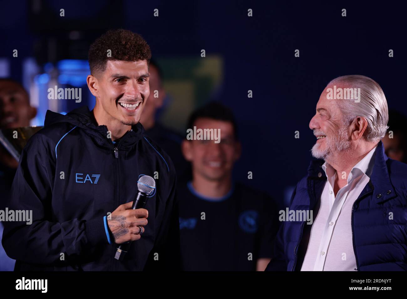 SSC Napoli's Italian president Aurelio De Laurentiis and SSC Napoli's ...