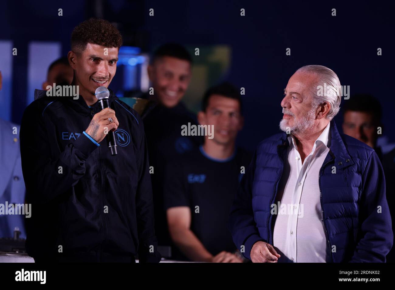 SSC Napoli's Italian president Aurelio De Laurentiis and SSC Napoli's ...