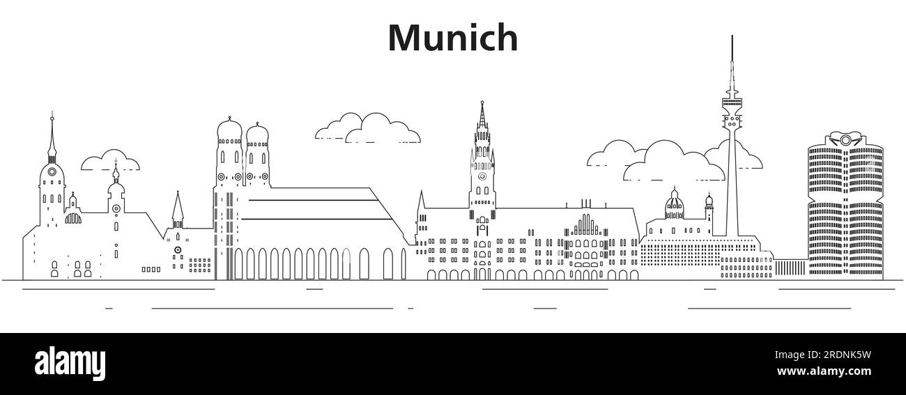 Munich vector hi-res stock photography and images - Alamy