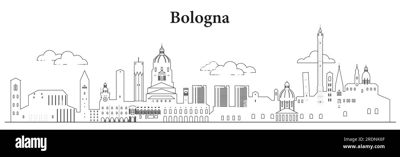 Bologna skyline line art vector illustration Stock Vector Image & Art ...