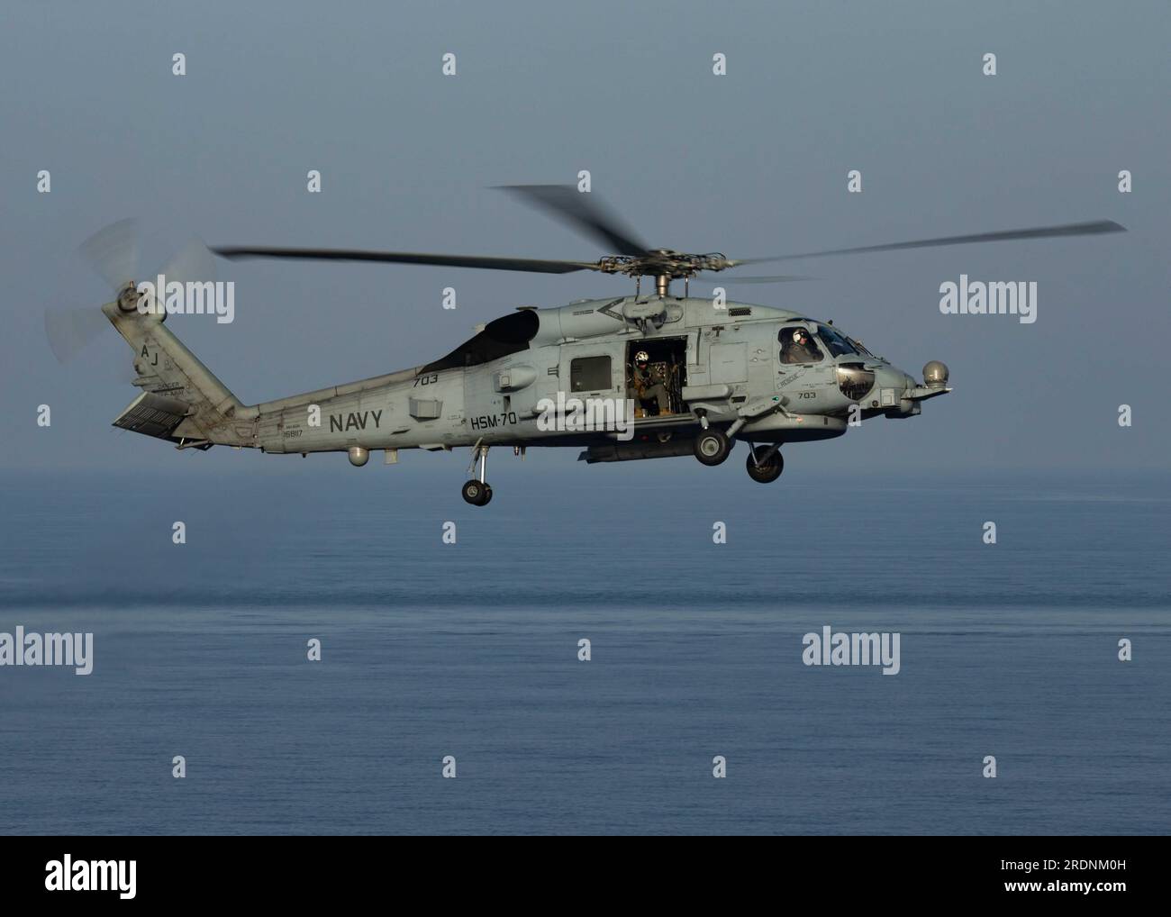 An MH-60R Sea Hawk, attached to the "Spartans" of Helicopter Maritime ...