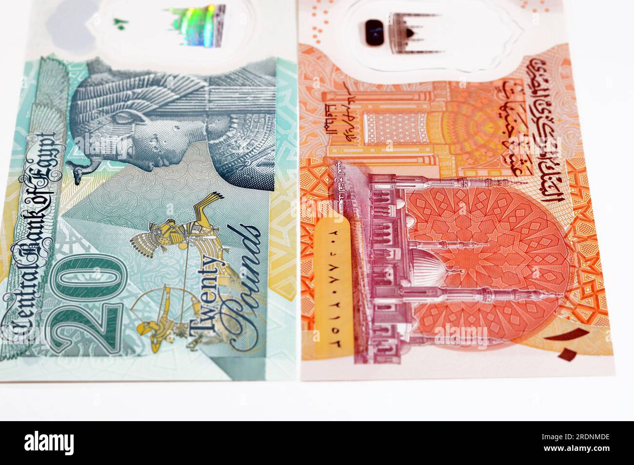 Egyptian new polymer money banknotes cash money bills background of ...