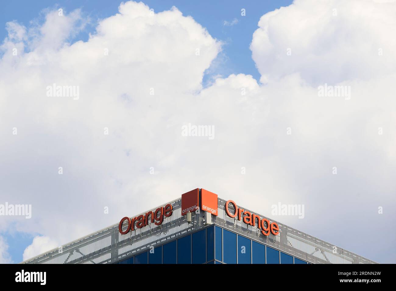 Logo orange telecommunications company logo sign hi-res stock ...