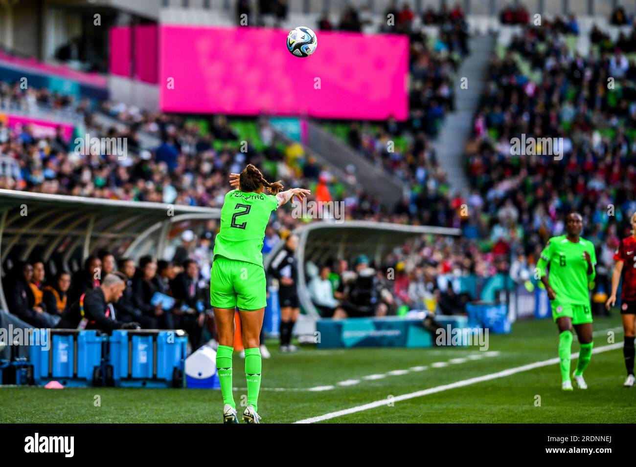 Ashleigh Plumptre (No.2) of Nigeria in action during the FIFA Women's ...