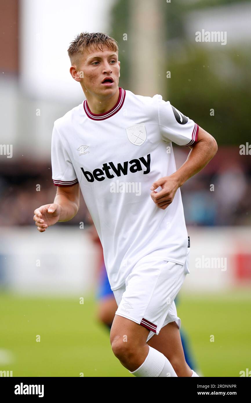 West Ham United's Callum Marshall during the pre-season friendly match ...