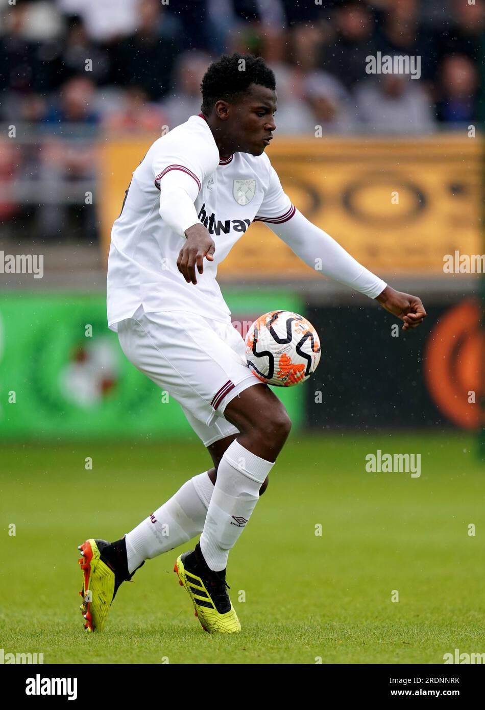 West Ham United's Levi Laing during the pre-season friendly match at ...