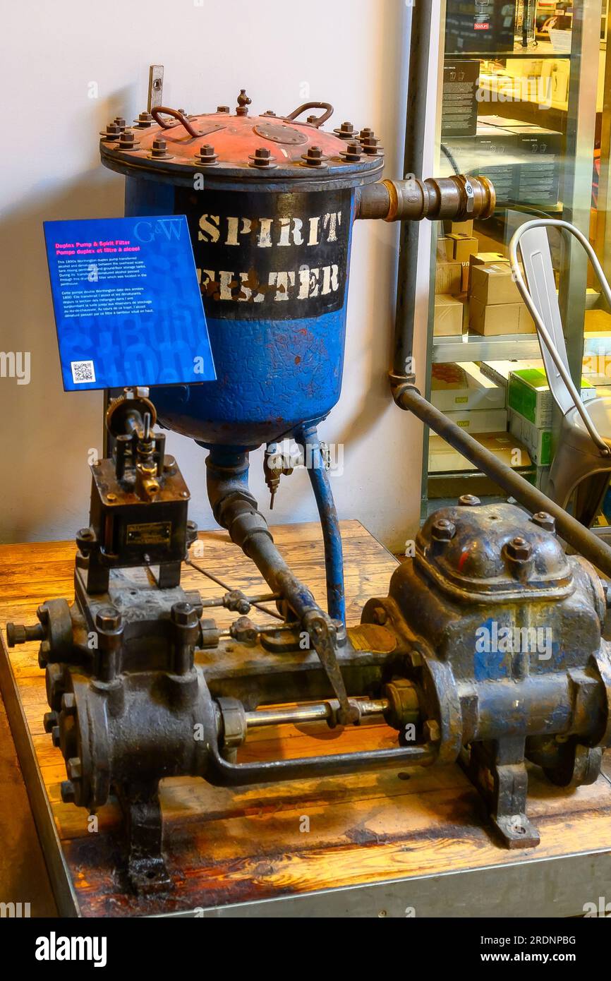 Toronto, Canada - July 19, 2023: Distillery District. A spirit filter ...