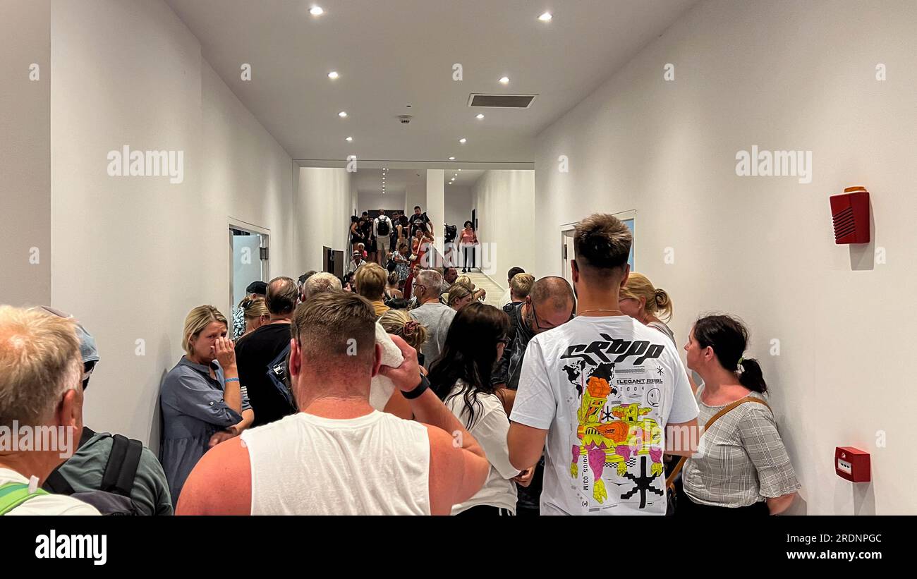 The Lindos Grand Hotel and spa is evacuated as Wildfires rage on the ...