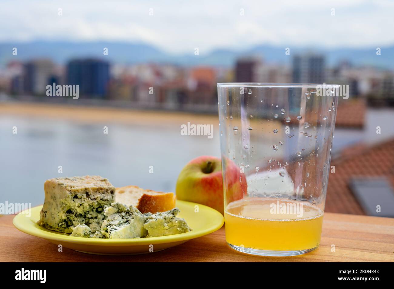 Food pairing in Asturias, blue cow cabrales cheese from caves in Arenas ...