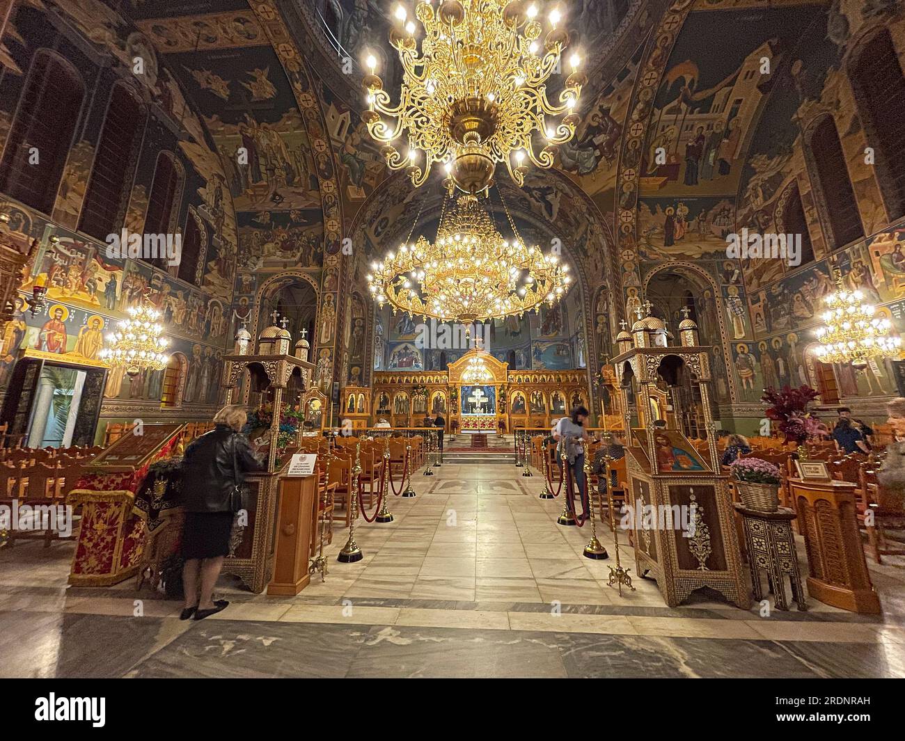 Interior view from the church of Agii Taxiarches (The Holy Temple of ...