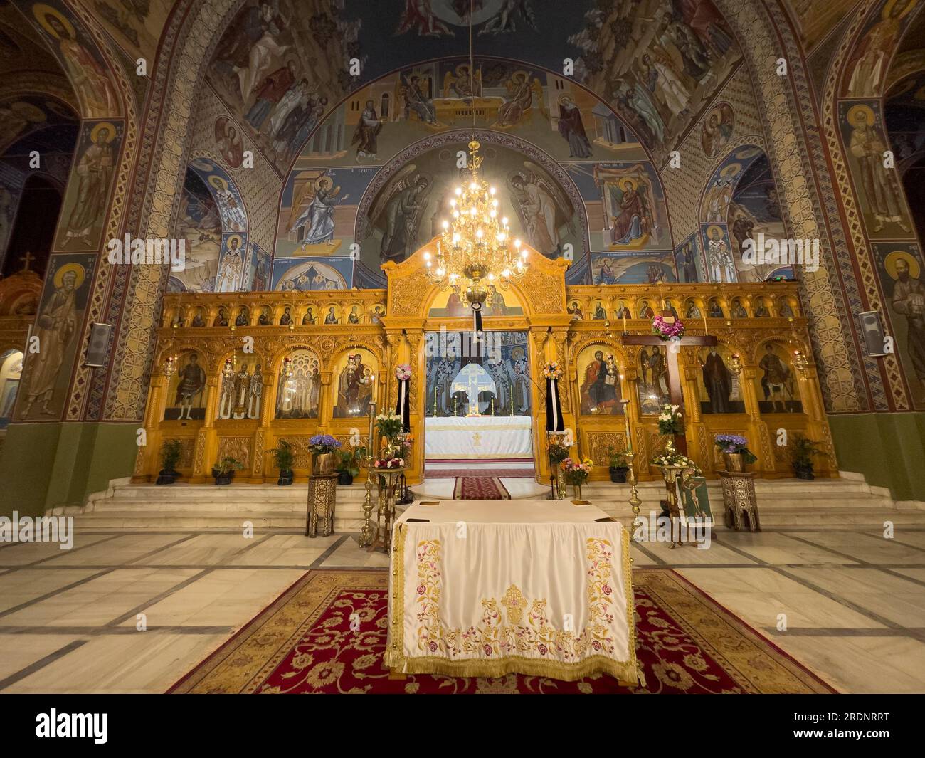 Interior view from the church of Agii Taxiarches (The Holy Temple of ...