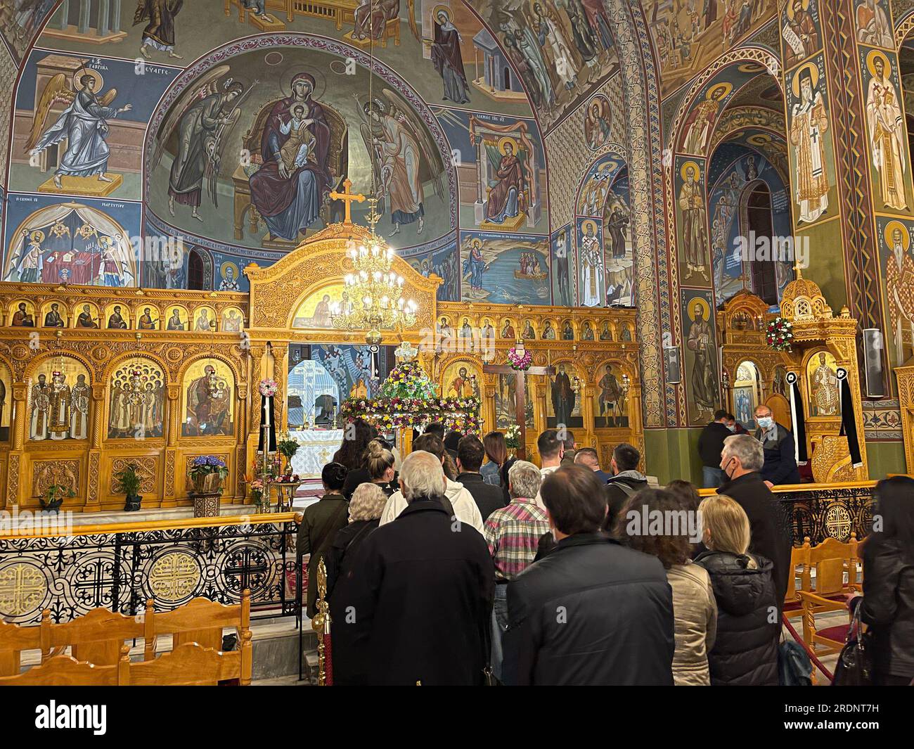 Interior view from the church of Agii Taxiarches (The Holy Temple of ...