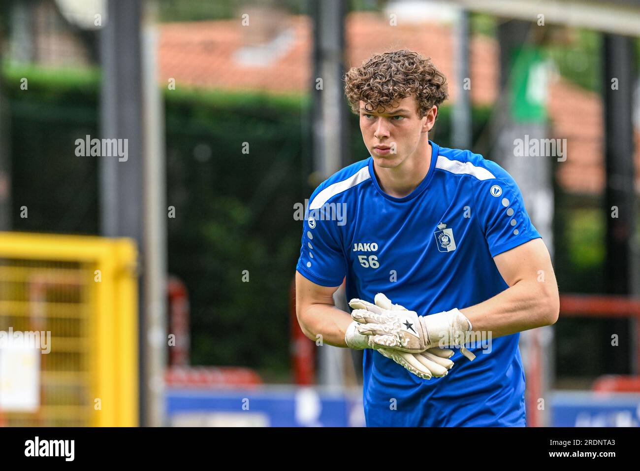 Mouscron, Belgium. 22nd July, 2023. Simon Vervacke (56) of KMSK Deinze ...