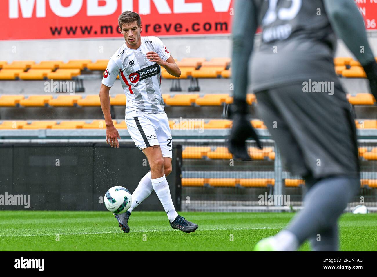 Mouscron, Belgium. 22nd July, 2023. Jordan Dauchy (29) of Sint-Eloois ...