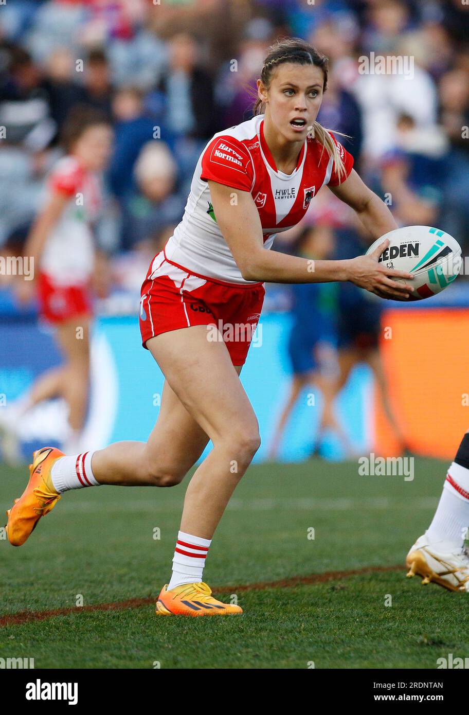 Newcastle, Australia. 22nd July, 2023. Zali Hopkins of the Dragons ...