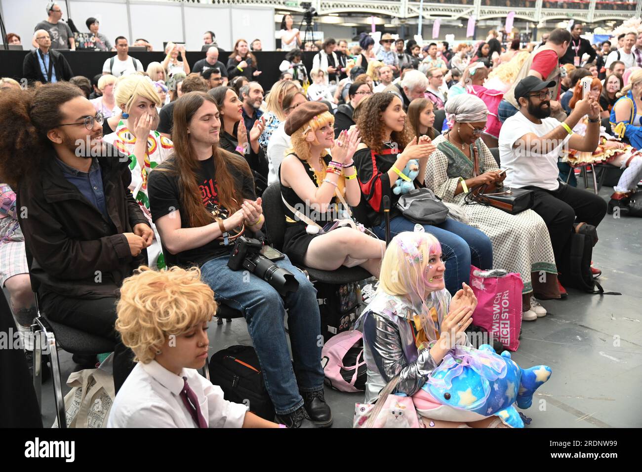 London, UK. 22nd July, 2023. Attendees dress up as Cosplay costume at ...