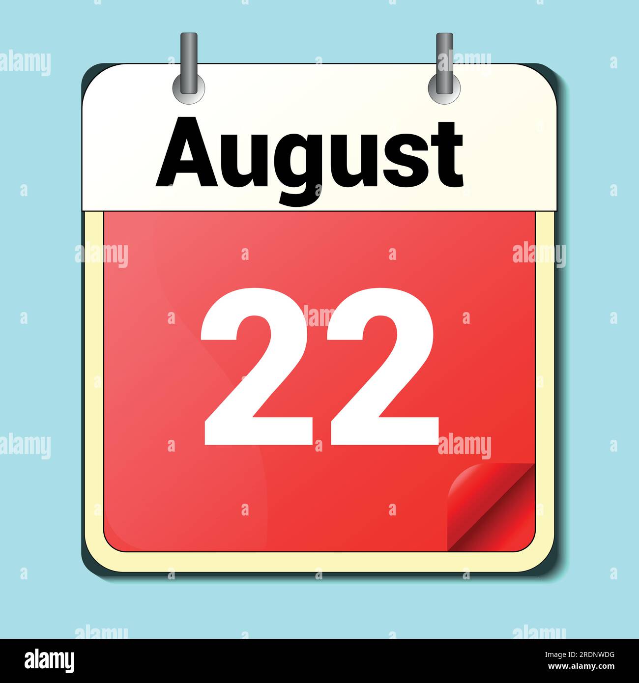 day on the calendar, vector image format, August 22 Stock Vector Image ...