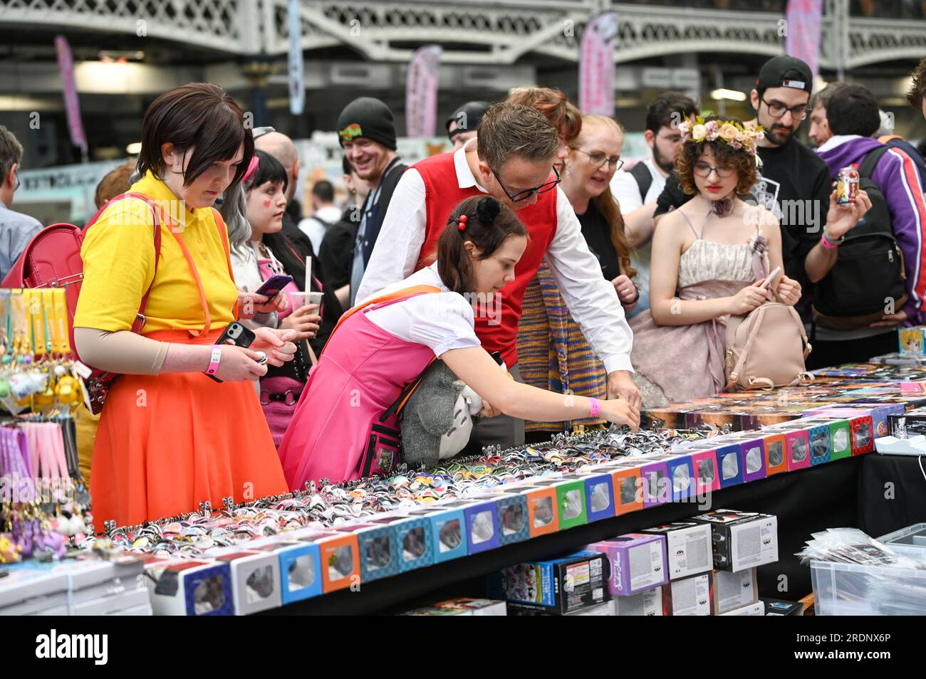 London, UK. 22nd July, 2023. Attendees dress up as Cosplay costume at ...