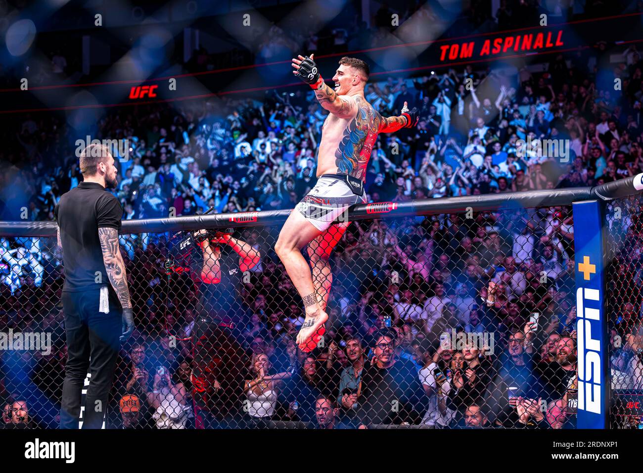 LONDON, UNITED KINGDOM. 22 Jul, 2023. Tom Aspinal celebrates asfter ...