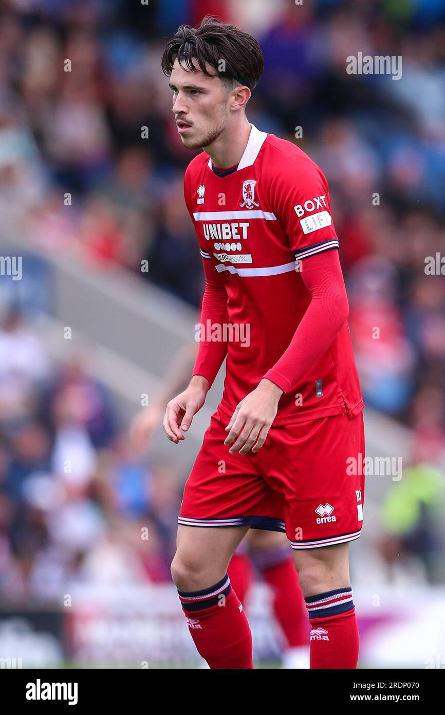 Chesterfield, UK. 22nd July, 2023. Alex Gilbert #14 of Middlesbrough ...