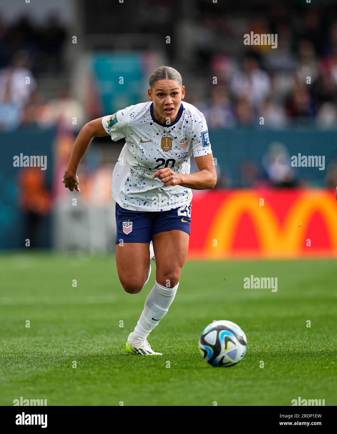 Eden Park, Auckland, New Zealand. 22nd July, 2023. Trinity Rodman (USA ...