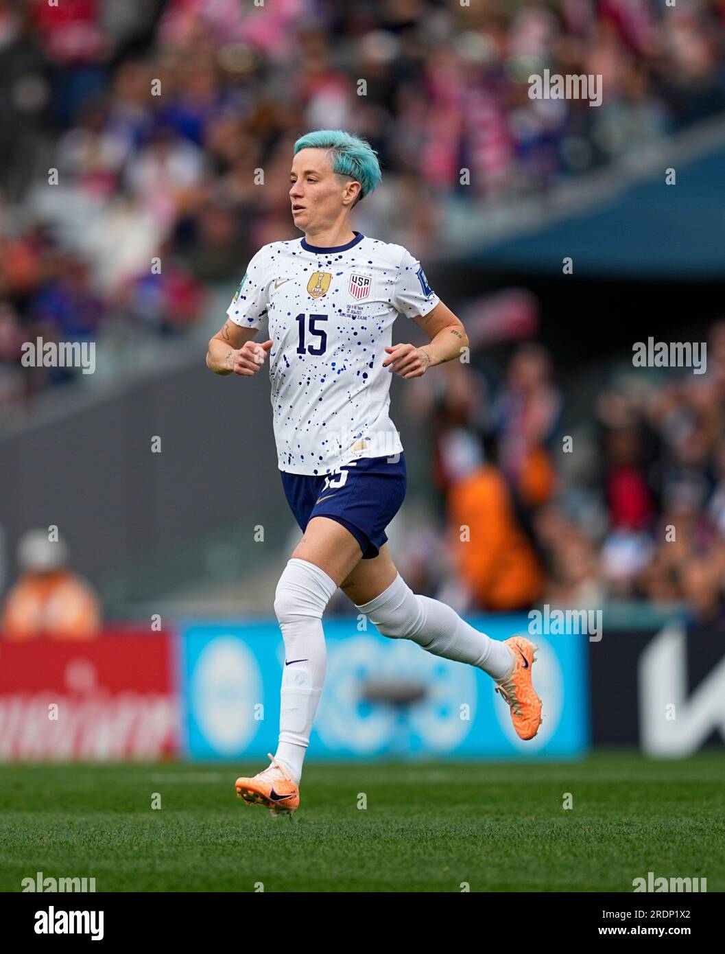 July 22 2023: Megan Rapinoe (USA) looks on during a Group E - FIFA ...