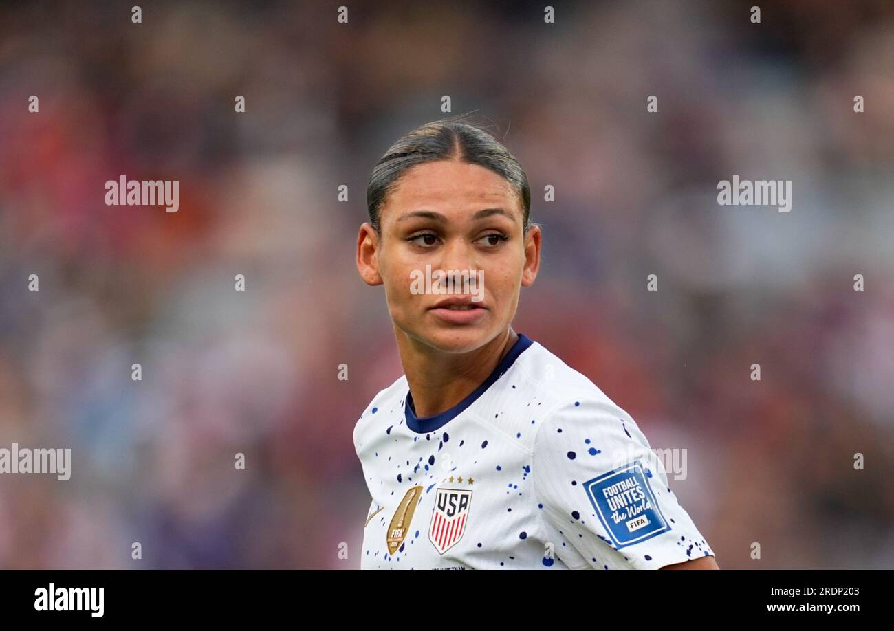 July 22 2023: Trinity Rodman (USA) looks on during a Group E - FIFA ...