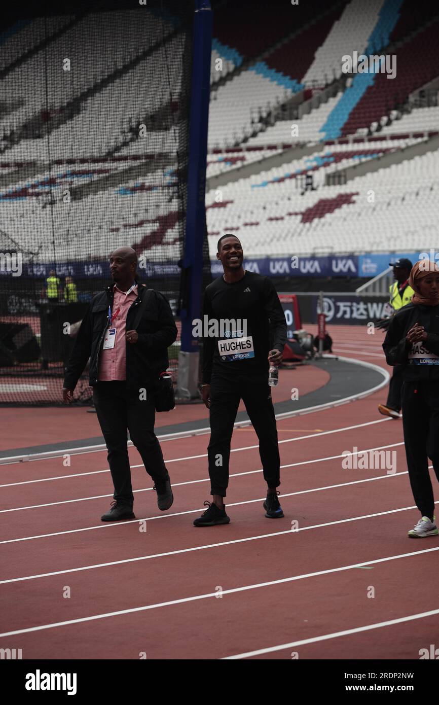 Khaleb Brooks giving inspirational winning speech Stock Photo - Alamy