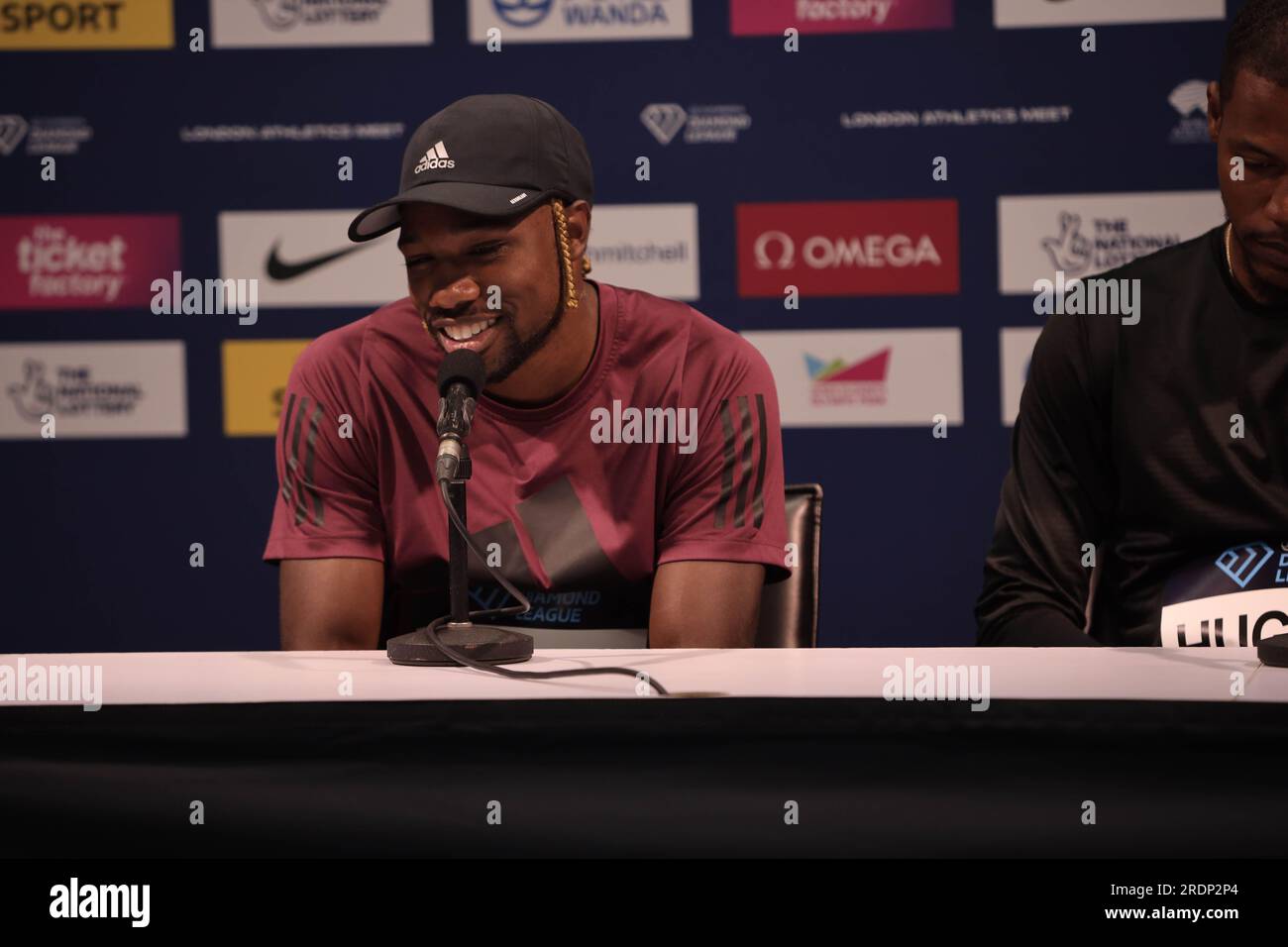Khaleb Brooks giving inspirational winning speech Stock Photo - Alamy