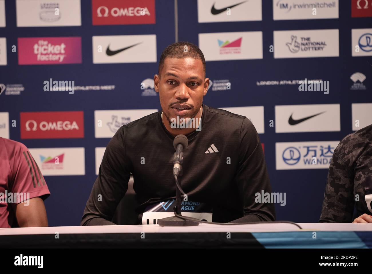 Khaleb Brooks giving inspirational winning speech Stock Photo - Alamy