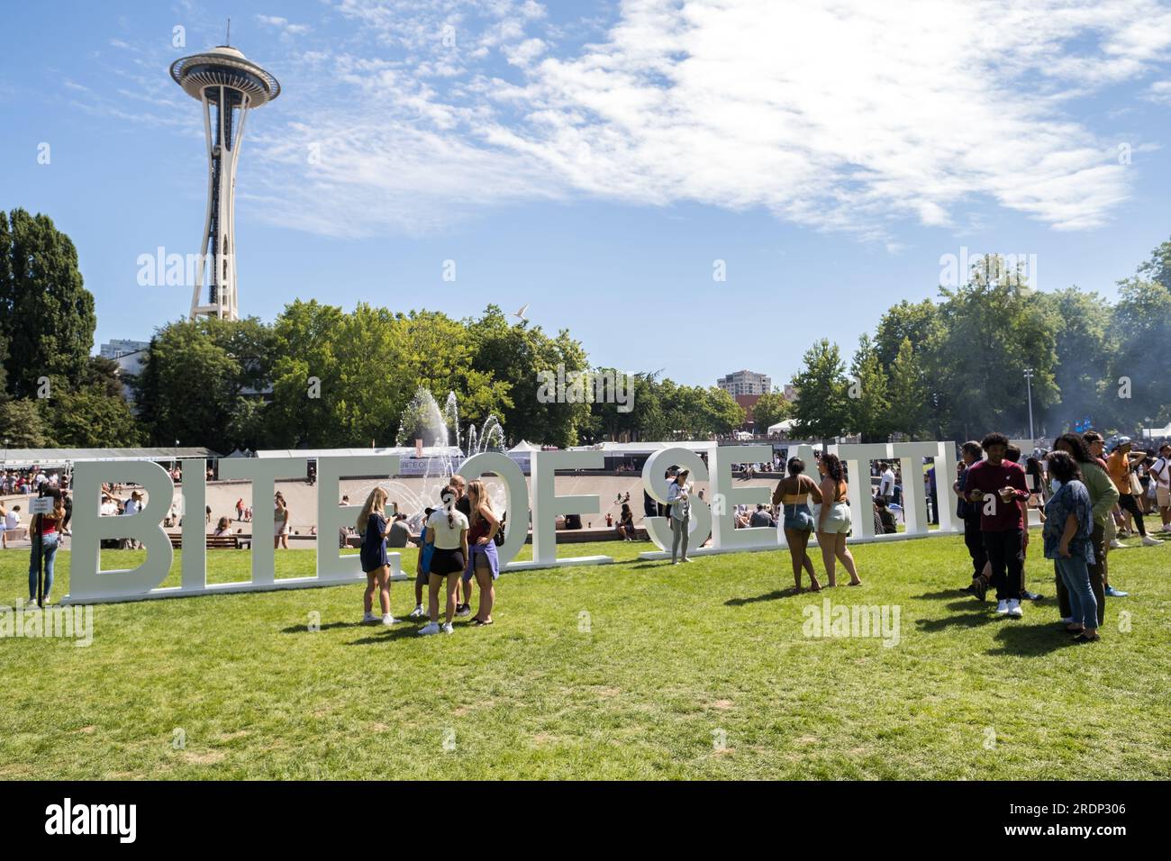 Seattle, USA. 22 Jul, 2023. People enjoying the annual Bite Of Seattle ...