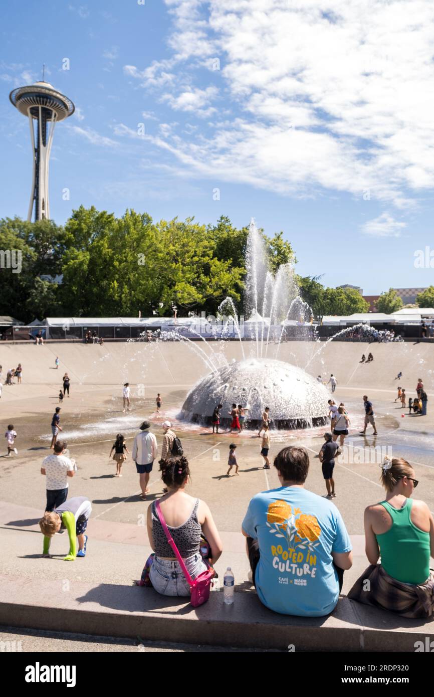 Seattle, USA. 22 Jul, 2023. People enjoying the annual Bite Of Seattle ...