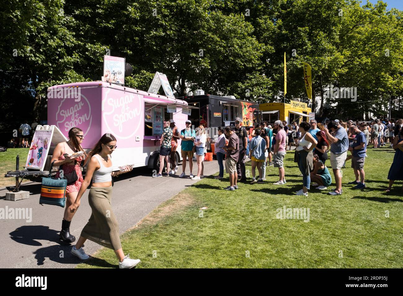 Seattle, USA. 22 Jul, 2023. People enjoying the annual Bite Of Seattle ...