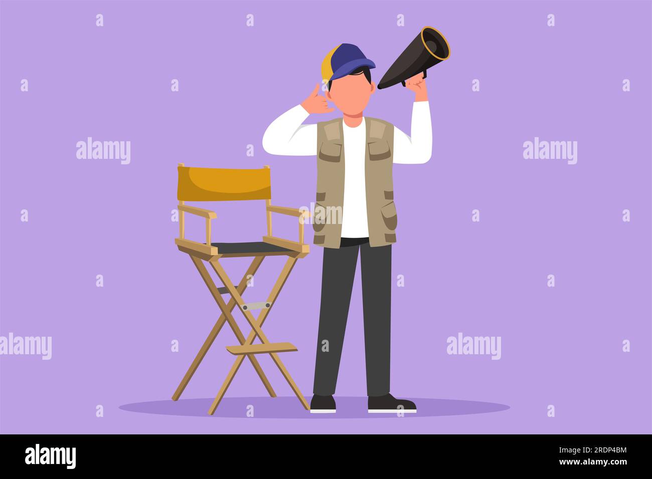 Film crew vector set hi-res stock photography and images - Alamy