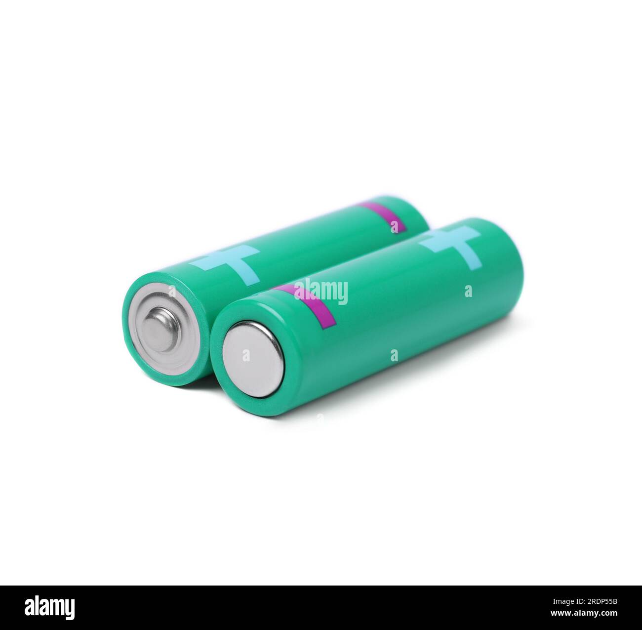 New AA size batteries isolated on white Stock Photo - Alamy